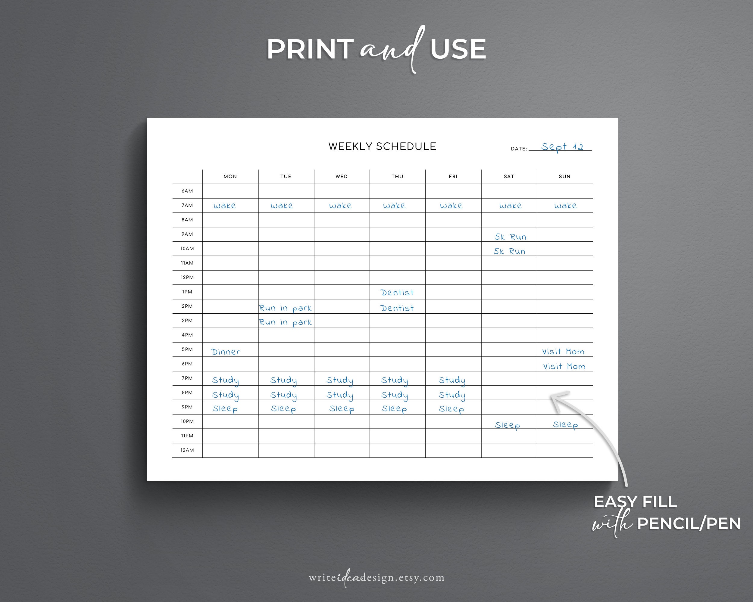 Weekly Schedule. Weekly Planner Pad. Weekly Planner. Week at at Glance ...