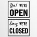 Printable Closed and Open Signs Set in US Letter, Instant Download PDF ...