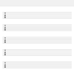 Printable Guitar Tab Paper for US Letter and A4. Blank Guitar - Etsy