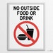 Printable No Outside Food Signs in US Letter and A4 Sizes, Instant ...