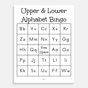 Alphabet Bingo. 1000 Cards. Upper Lower and Both Cases. - Etsy