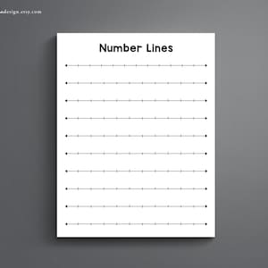 Printable Number Line Chart 0-100: Blank Math Worksheet (PDF) - Etsy