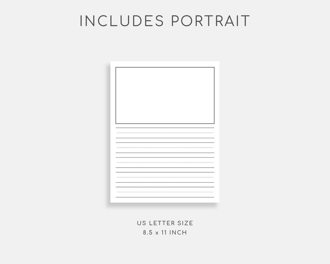 Handwriting Story Paper. Penmanship Paper. Writing Practice | Etsy