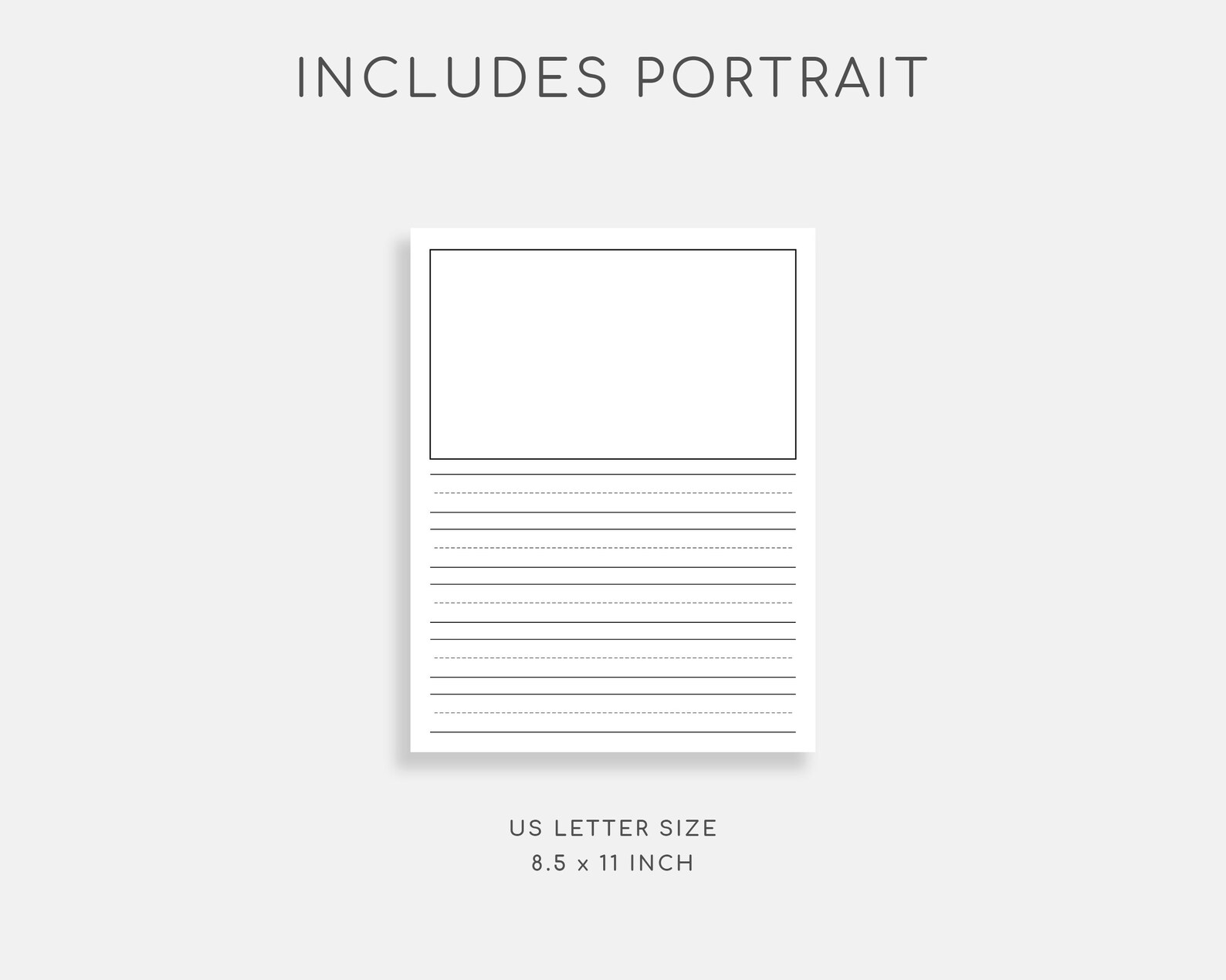 Handwriting Story Paper. Penmanship Paper. Writing Practice | Etsy