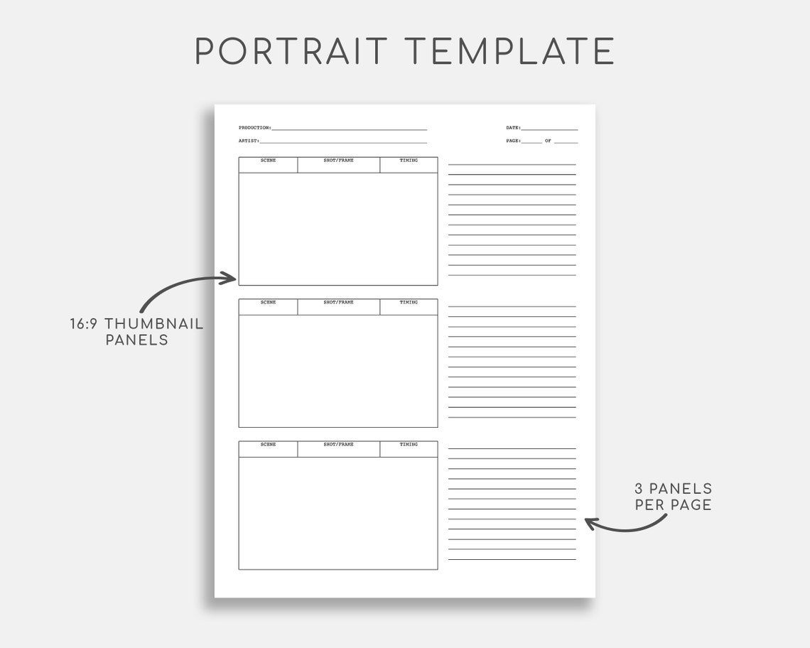 Printable Storyboard Template. Story Board Planner. Video - Etsy