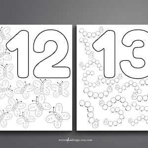 Number Coloring Pages 1-15. Preschool Activity. Toddler Coloring Page ...