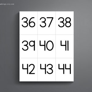 Numbers 0-100 Printable Flash Cards. Preschool Flash Cards. Preschool ...