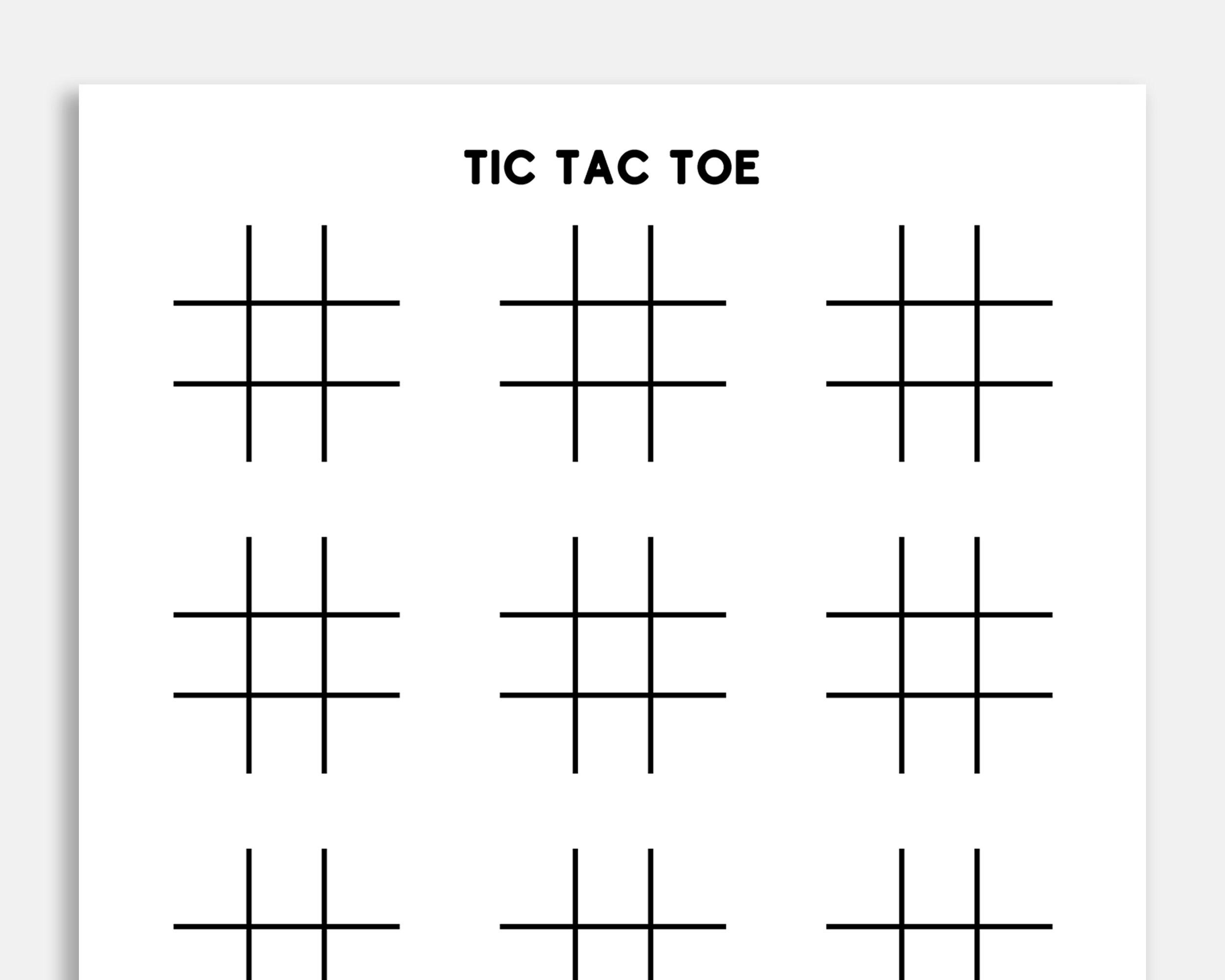 Printable Tic Tac Toe Game. Printable Game. Noughts and - Etsy UK