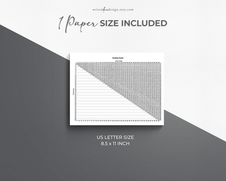 Printable Grading Scale Chart an Essential Reference Tool - Etsy Israel