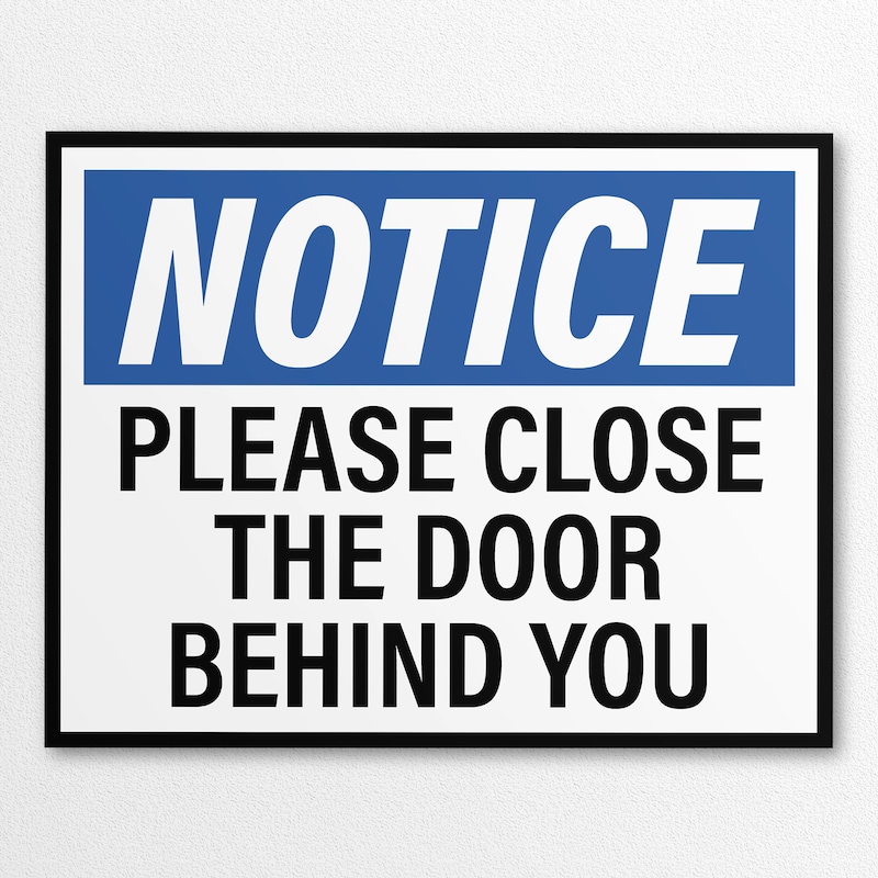 Close the Door Sign - Etsy