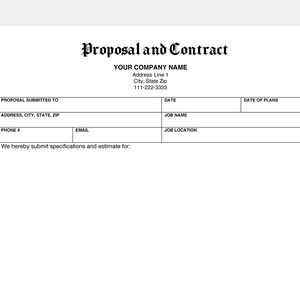 Contract Template. Pdf/google Docs/microsoft Word. Contract - Etsy