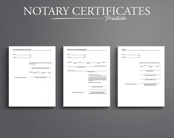 Notary Public Document Copy Certification - Etsy
