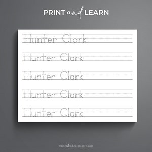 Personalized Dot Name Tracing Worksheet: Handwriting Practice (PDF) - Etsy