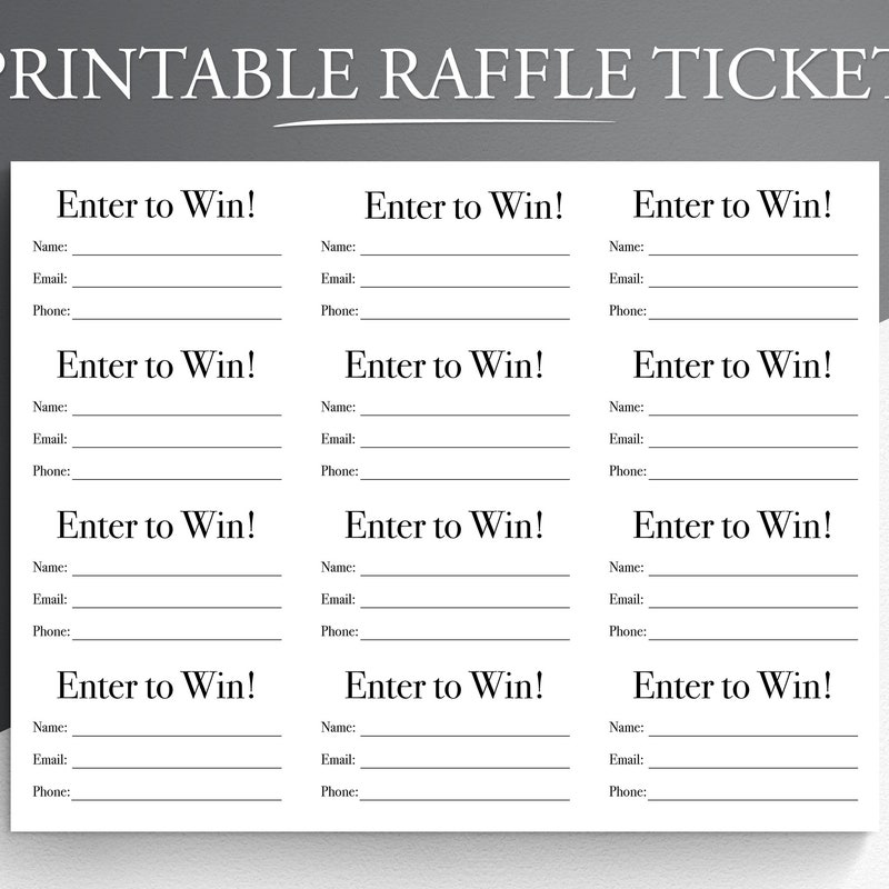 Raffle Tickets - Etsy