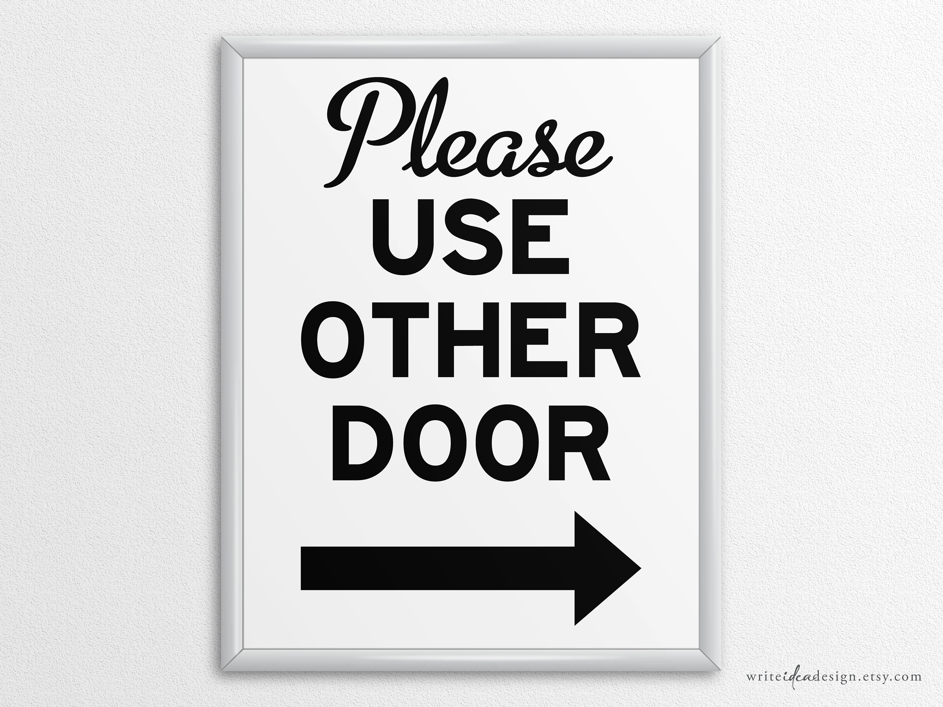 Next Door Please Use Sign Printable
