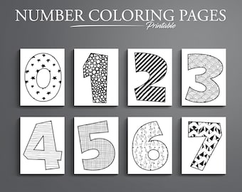 Number Coloring Pages. 0-9 Number Coloring. Printable Number Coloring ...