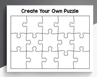Create Your Own Puzzle Worksheets. Custom Puzzle Design. Printable Jigsaw Puzzle for Kids Etsy