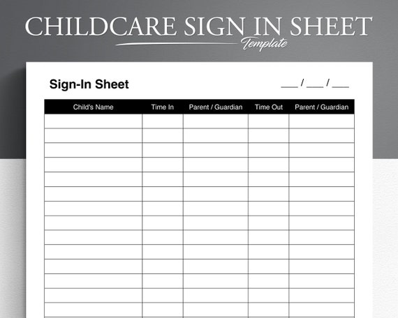 Parent Sign Up Sheet Template