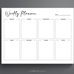Weekly Planner. Blank Weekly Schedule. Weekly Organizer. Week at at ...
