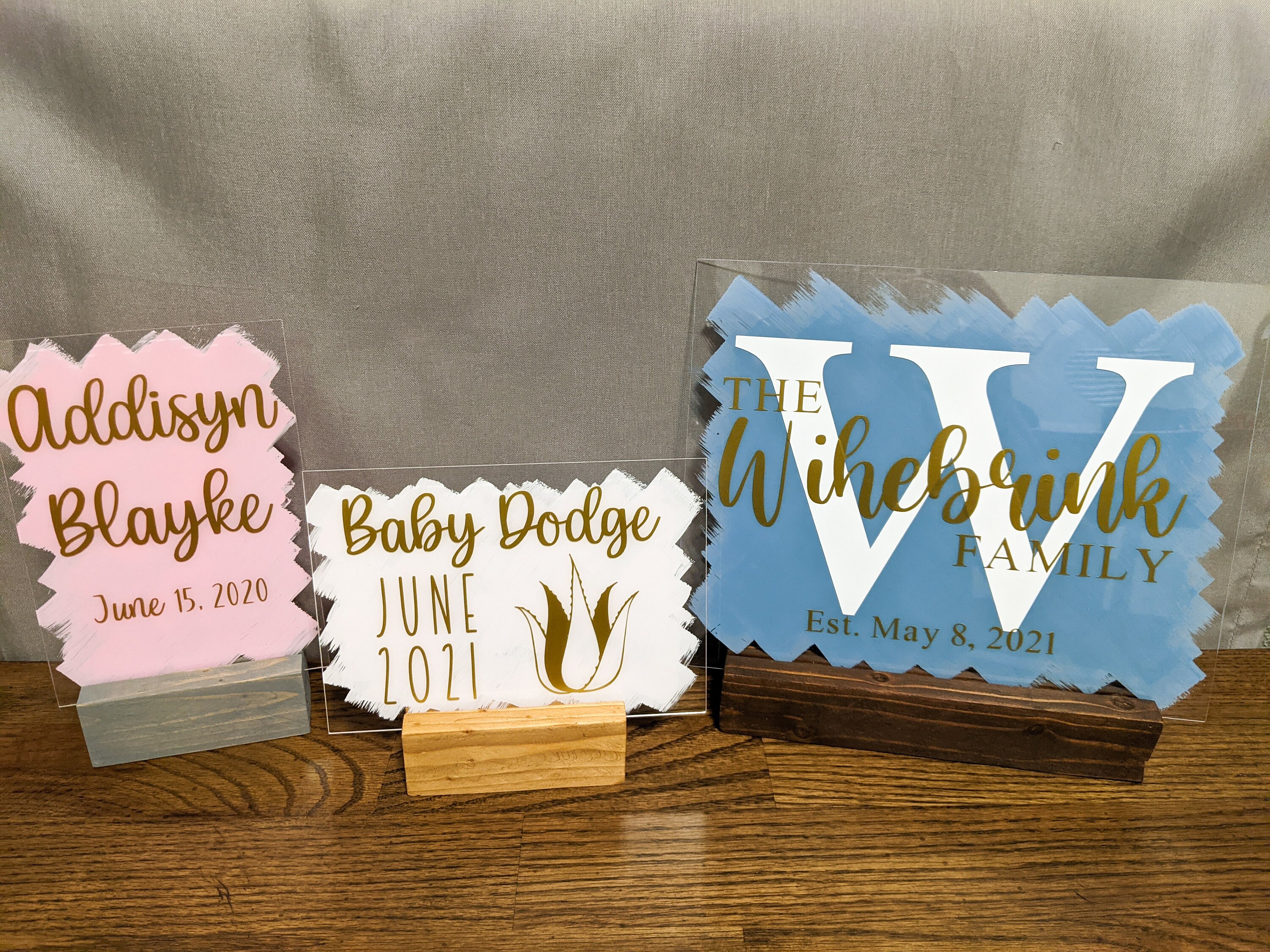 Custom Signs Baby Signs Announcement Signs Acrylic Signs | Etsy