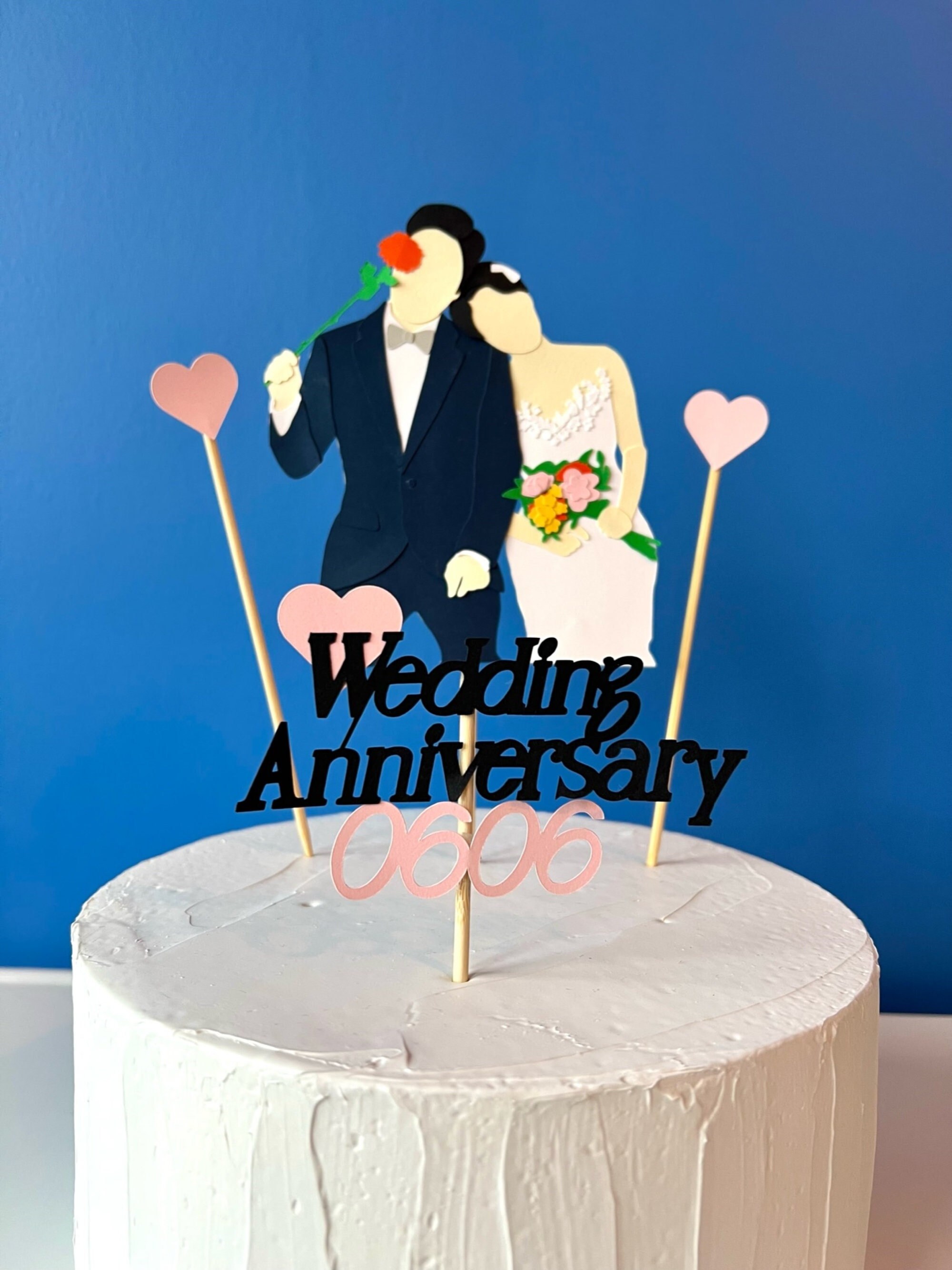 Handmade Drawing Wedding Cake Topper, Personalized Topper, Drawing ...