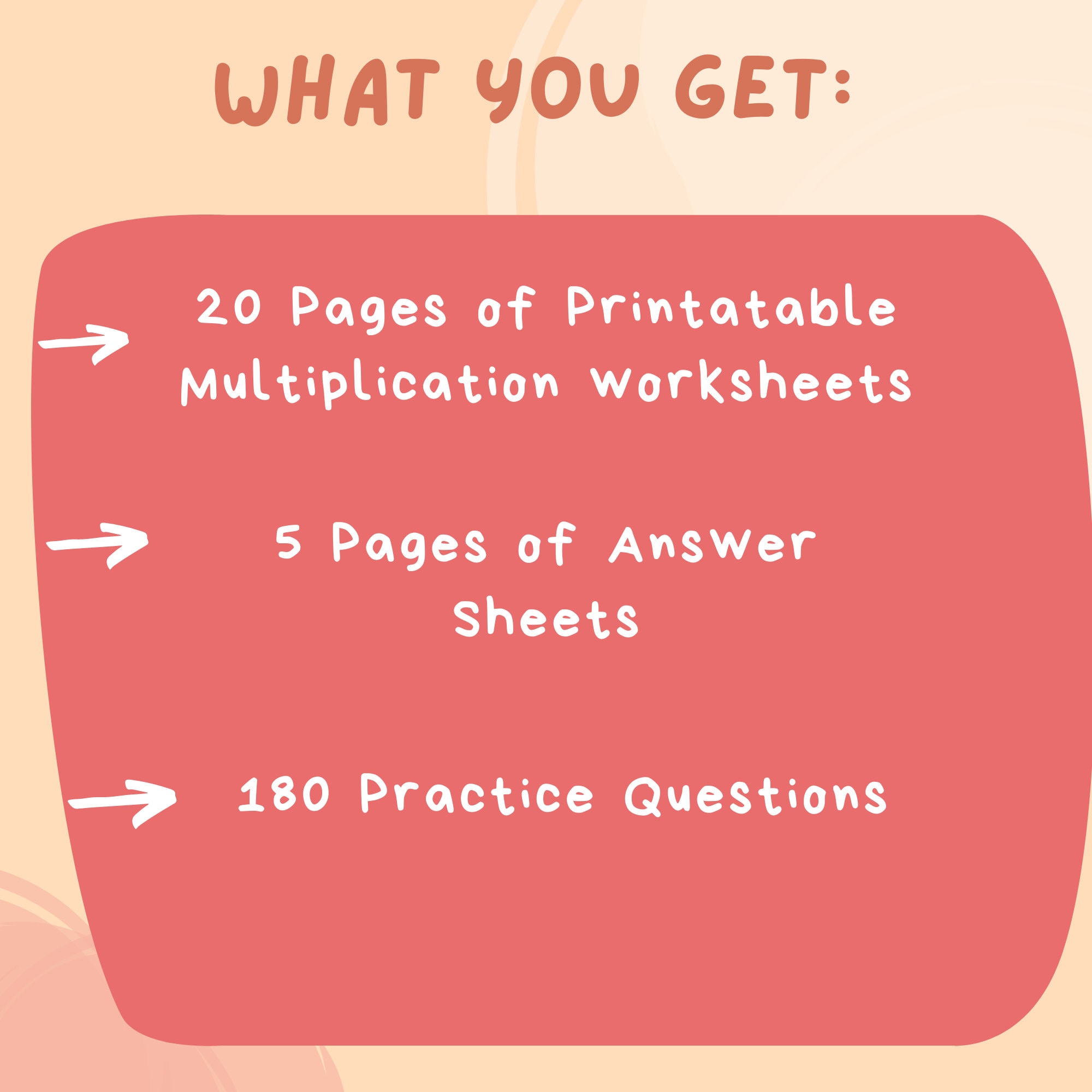 20 Pages of Multiplication Worksheets. Numbers 1-9 A Total of 280 ...