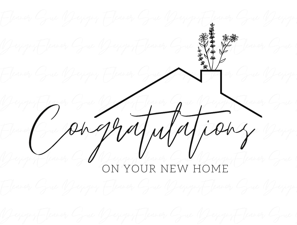 Congratulations on Your New Home Printable Card. Housewarming Card ...