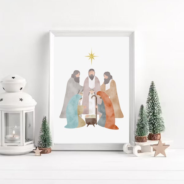 Nativity Print - Etsy