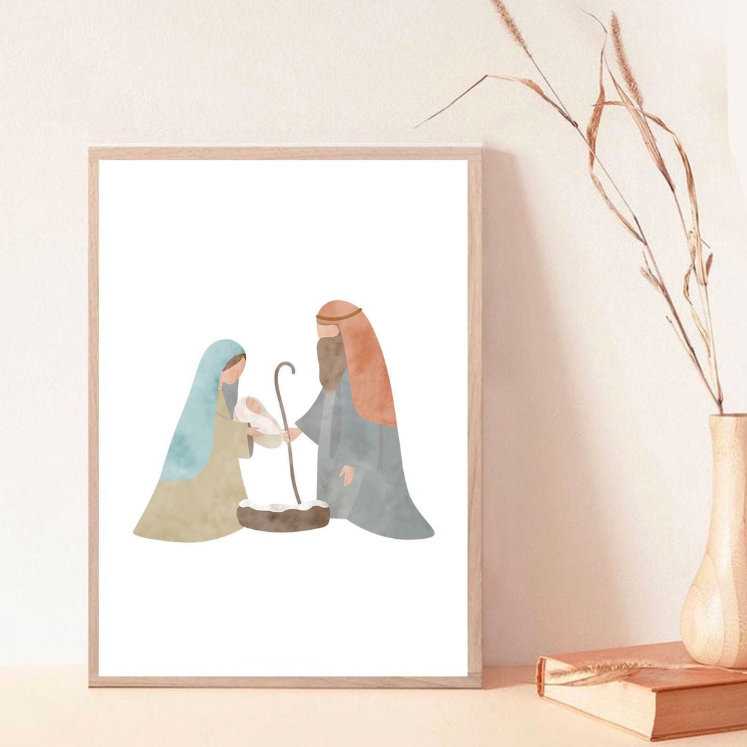 Nativity Scene Art, Christmas Decor Christmas Nativity Art, LDS Art ...
