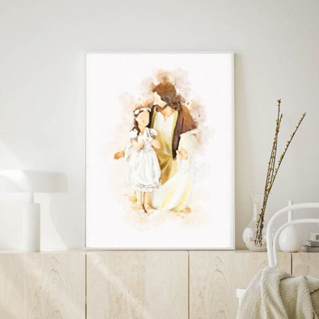 Jesus Christ Embrace Watercolor Print: LDS Christian Art (digital ...
