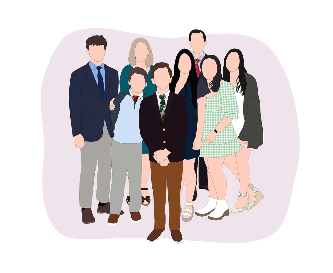 Custom Faceless Portrait, Custom Portrait, Faceless Digital Portrait ...