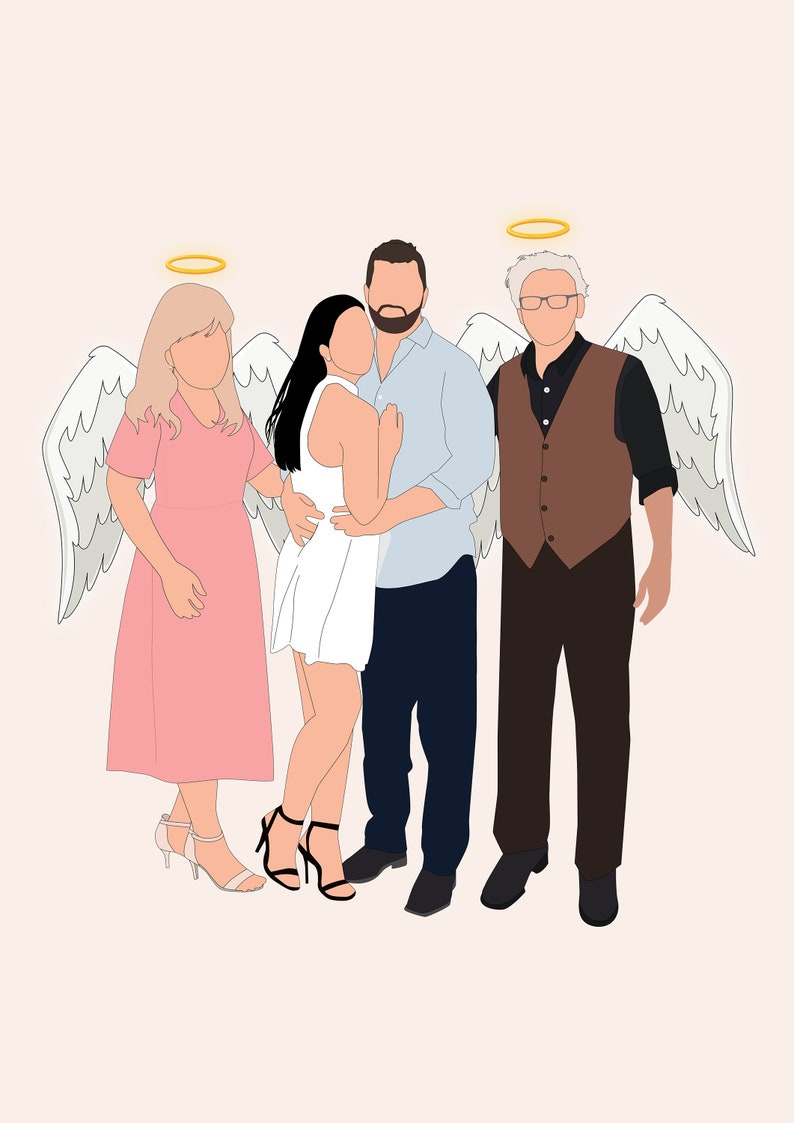 Faceless Angel Portrait Grieving Gift Angel Baby Family - Etsy
