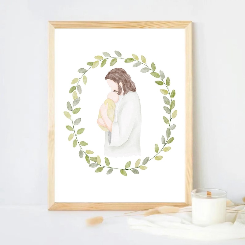 Watercolor Baby Jesus - Etsy
