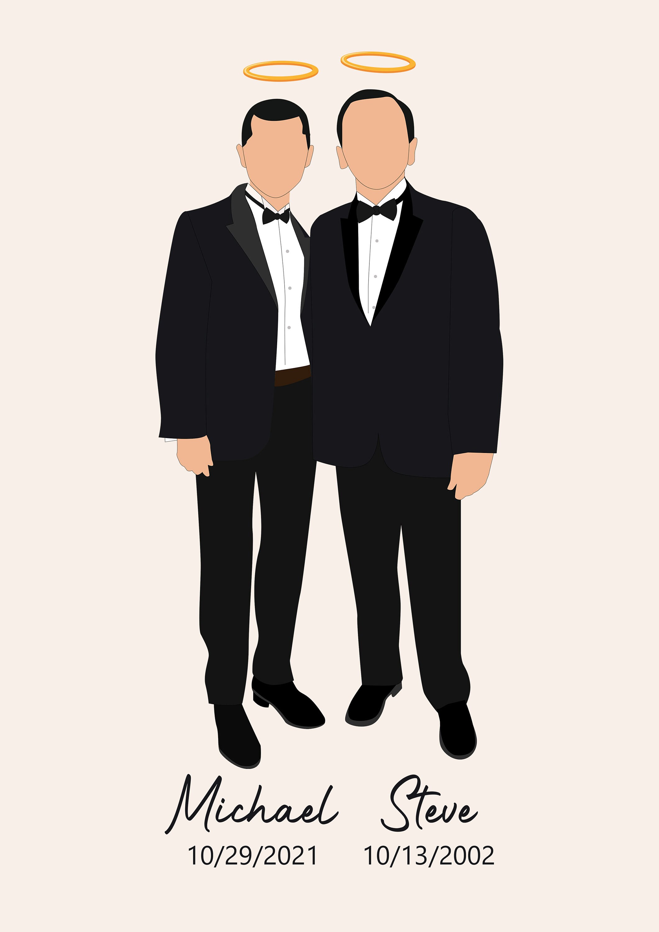 Memorial Custom Line Drawing Digital Print Family Loss - Etsy