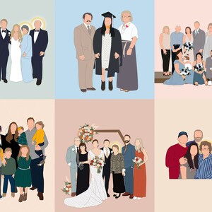 Memorial Custom Line Drawing Digital Print Family Loss - Etsy