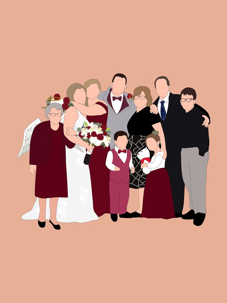 Faceless Angel Portrait Grieving Gift Angel Baby Family - Etsy