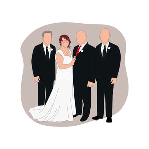 Custom Faceless Portrait, Custom Portrait, Faceless Digital Portrait ...