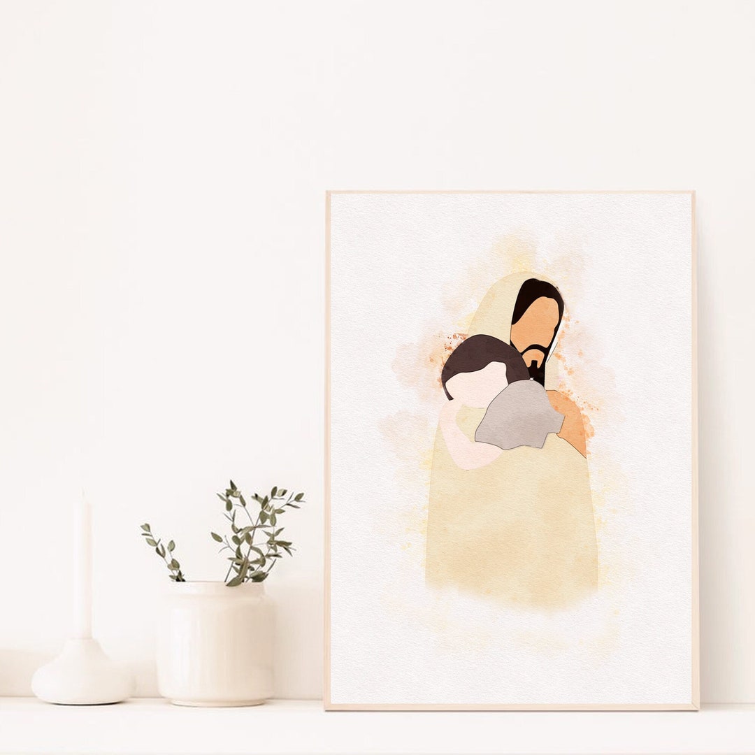 Jesus Christ Embrace Watercolor Print, LDS Art (digital Download) - Etsy