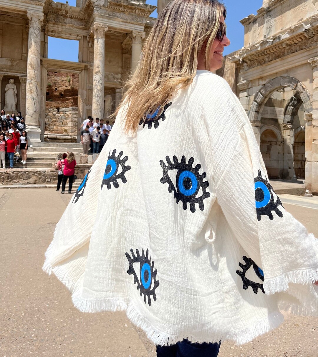 Evil Eye Jacket Short Kimono Festival Clothing Women - Etsy