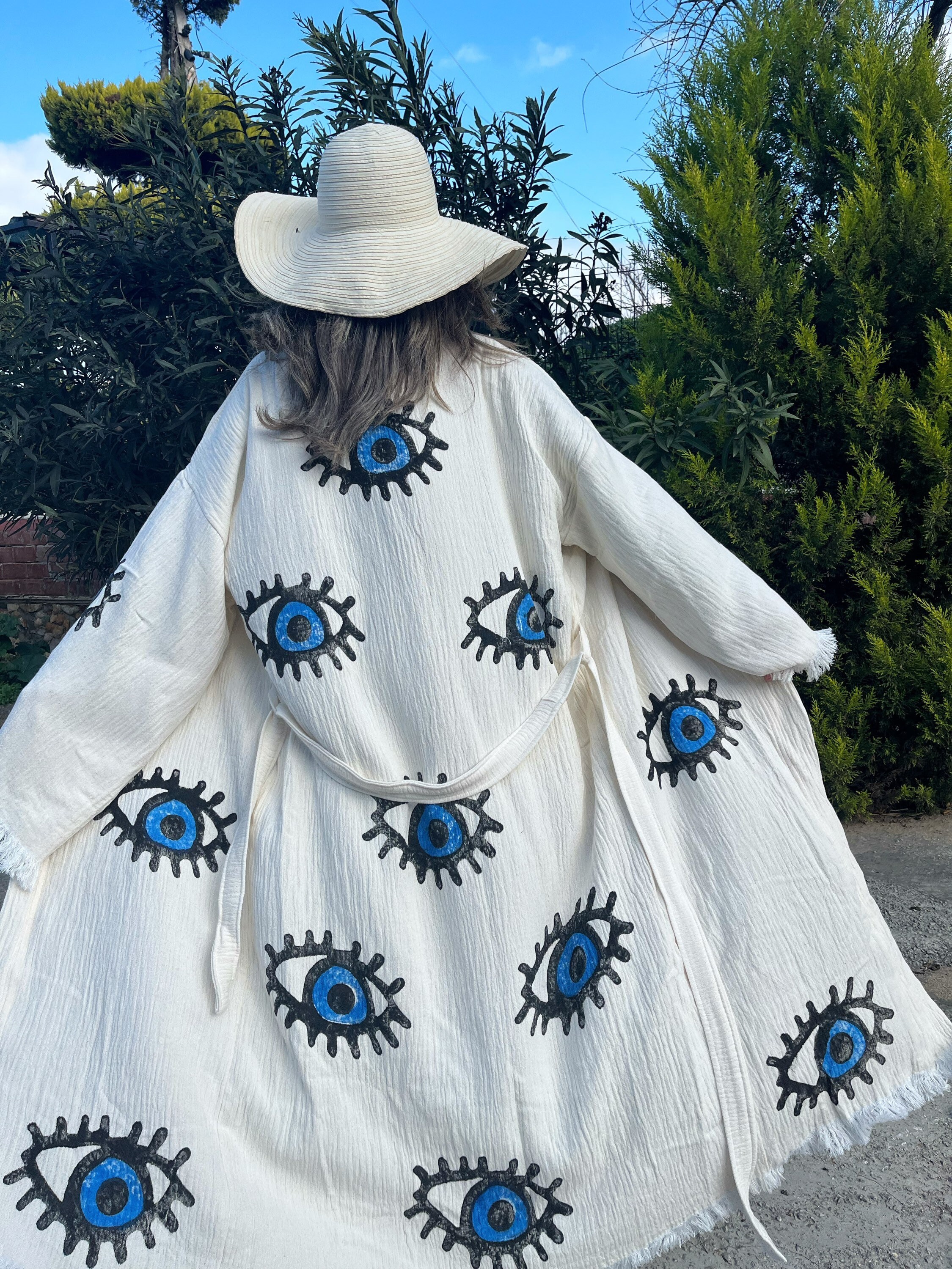 Evil Eye Robe Festival Clothing Women Handmade Clothing Evil - Etsy