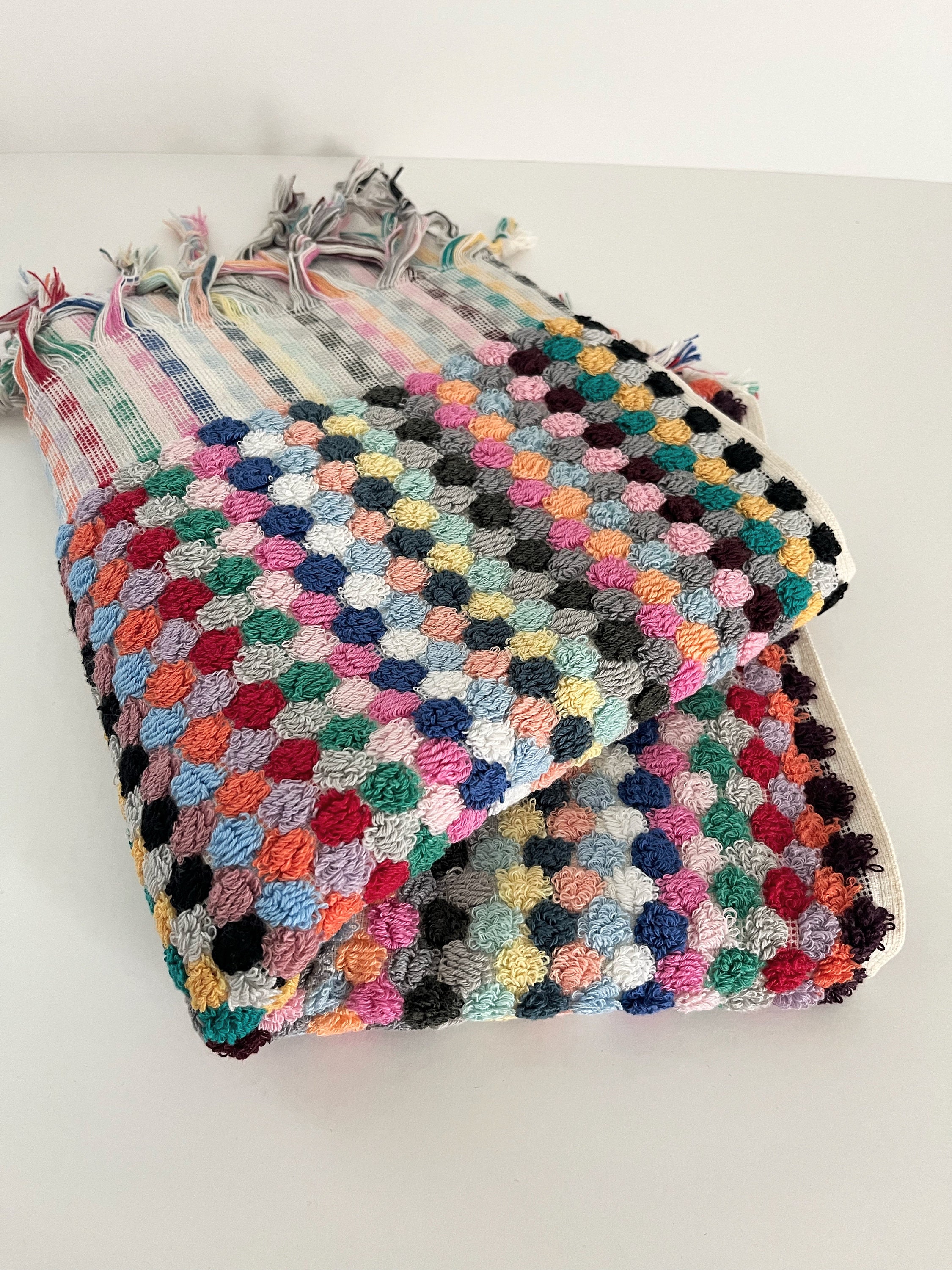 Hand Towel Rainbow Soft Cotton Towel Colorful Thick Absorbent Turkish ...