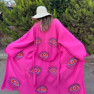 Evil Eye Robe Festival Clothing Women Handmade Clothing Evil Eye Kimono ...