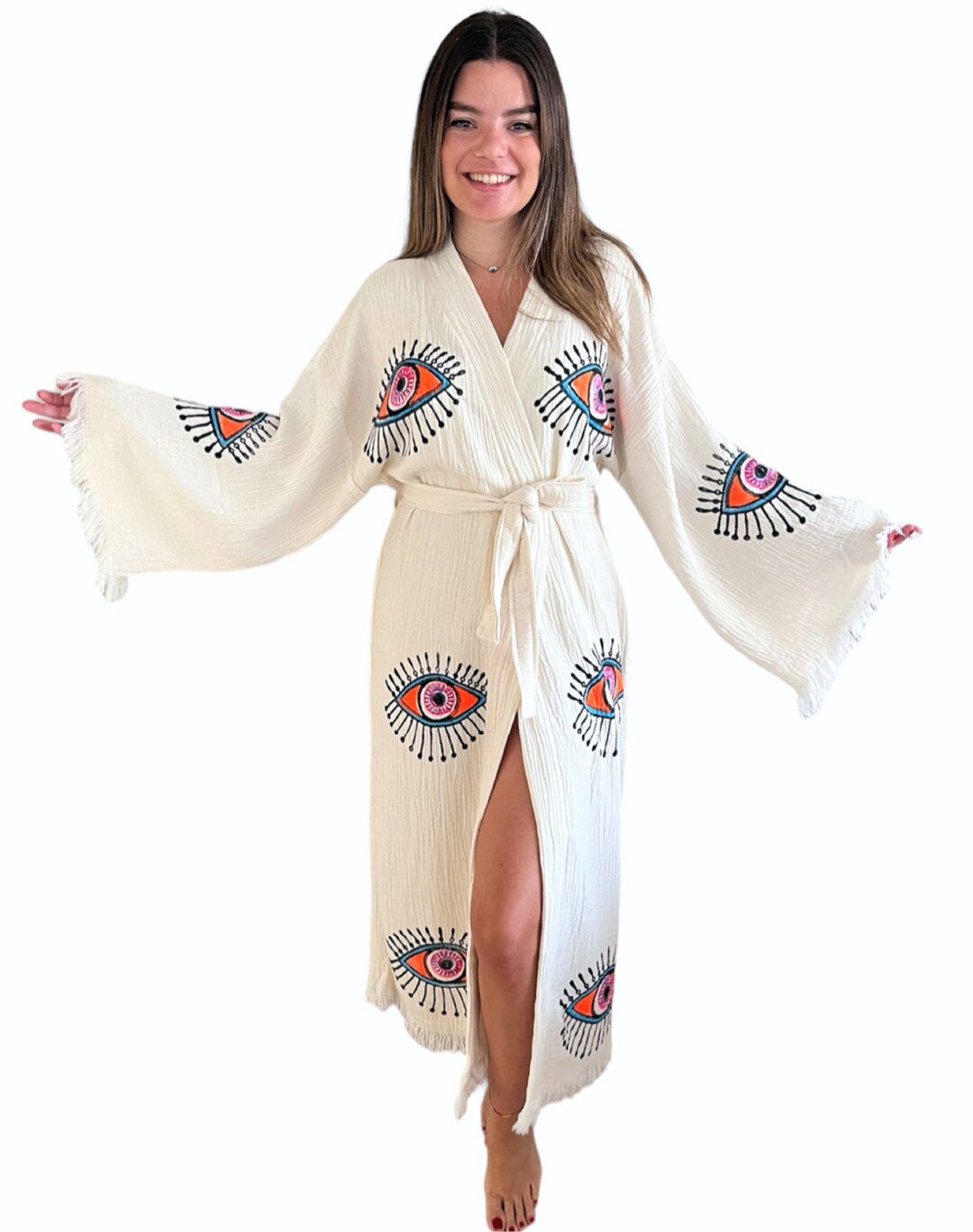 Evil Eye Robe Festival Clothing Women Handmade Clothing Evil Eye Kimono ...