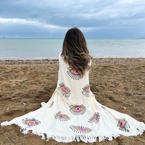 Evil Eye Robe Festival Clothing Women Handmade Clothing Evil Eye Kimono ...