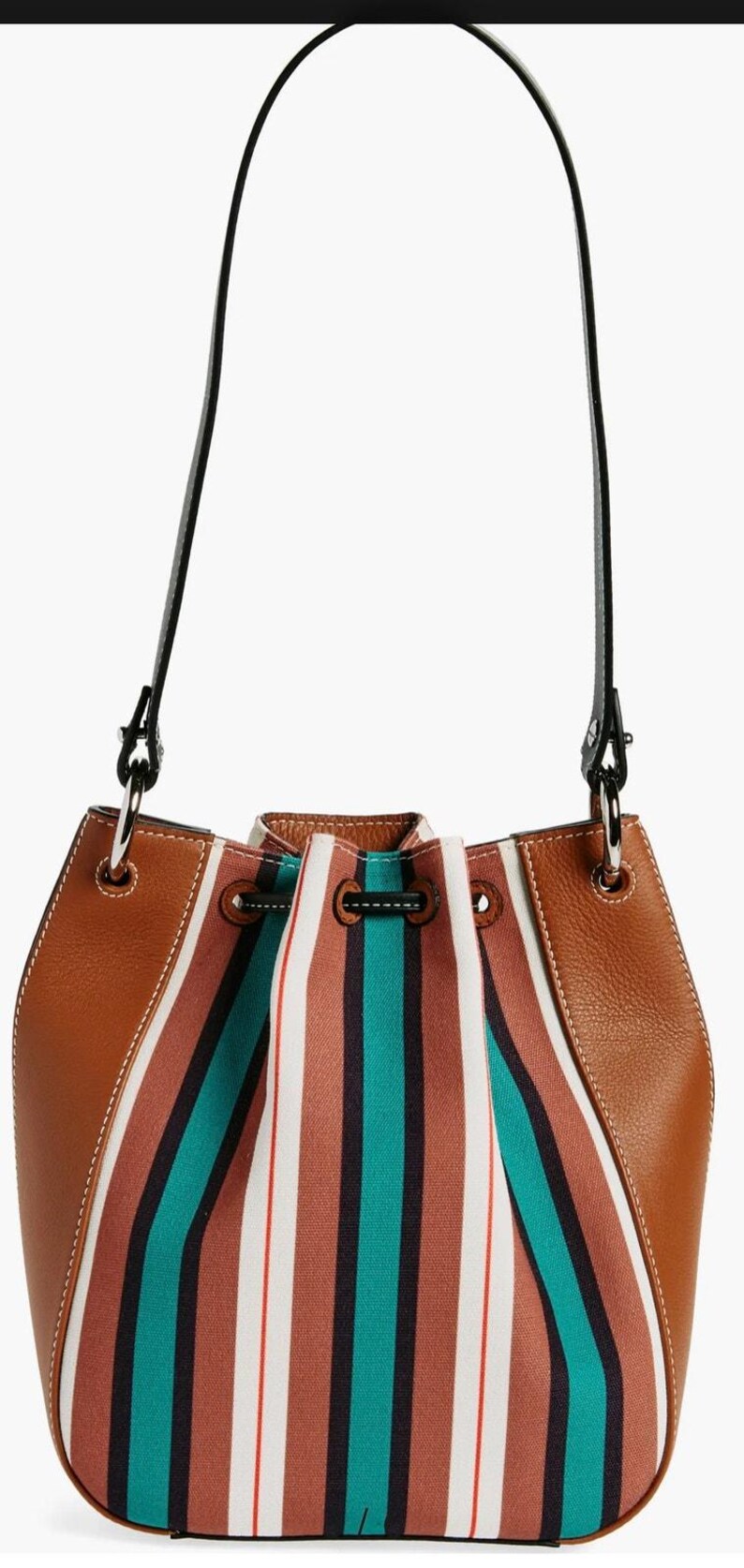 Strathberry Collagerie Bolo Canvas & Leather Bucket Bag - Etsy