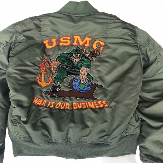 Vintage Alpha Industries USMC Ma-1 Bomber Jacket - Gem