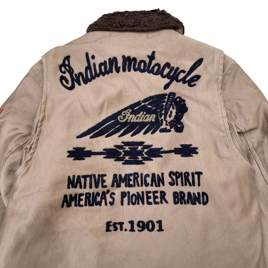 Vintage Indian Motorcycle Native American Spirit Deck Jacket - Etsy