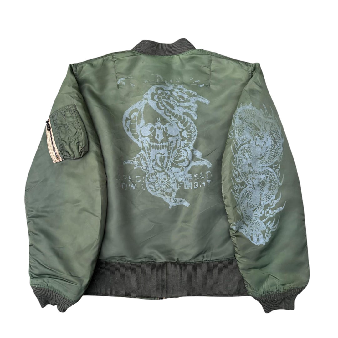 Vintage Avirex Skull Dragon MA-1 Bomber Jacket - Etsy