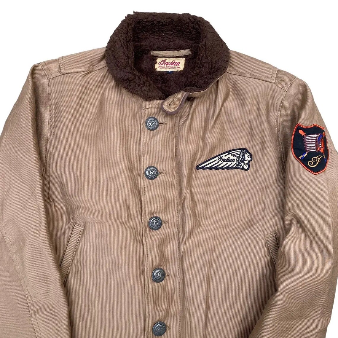 Vintage Indian Motorcycle Native American Spirit Deck Jacket - Etsy