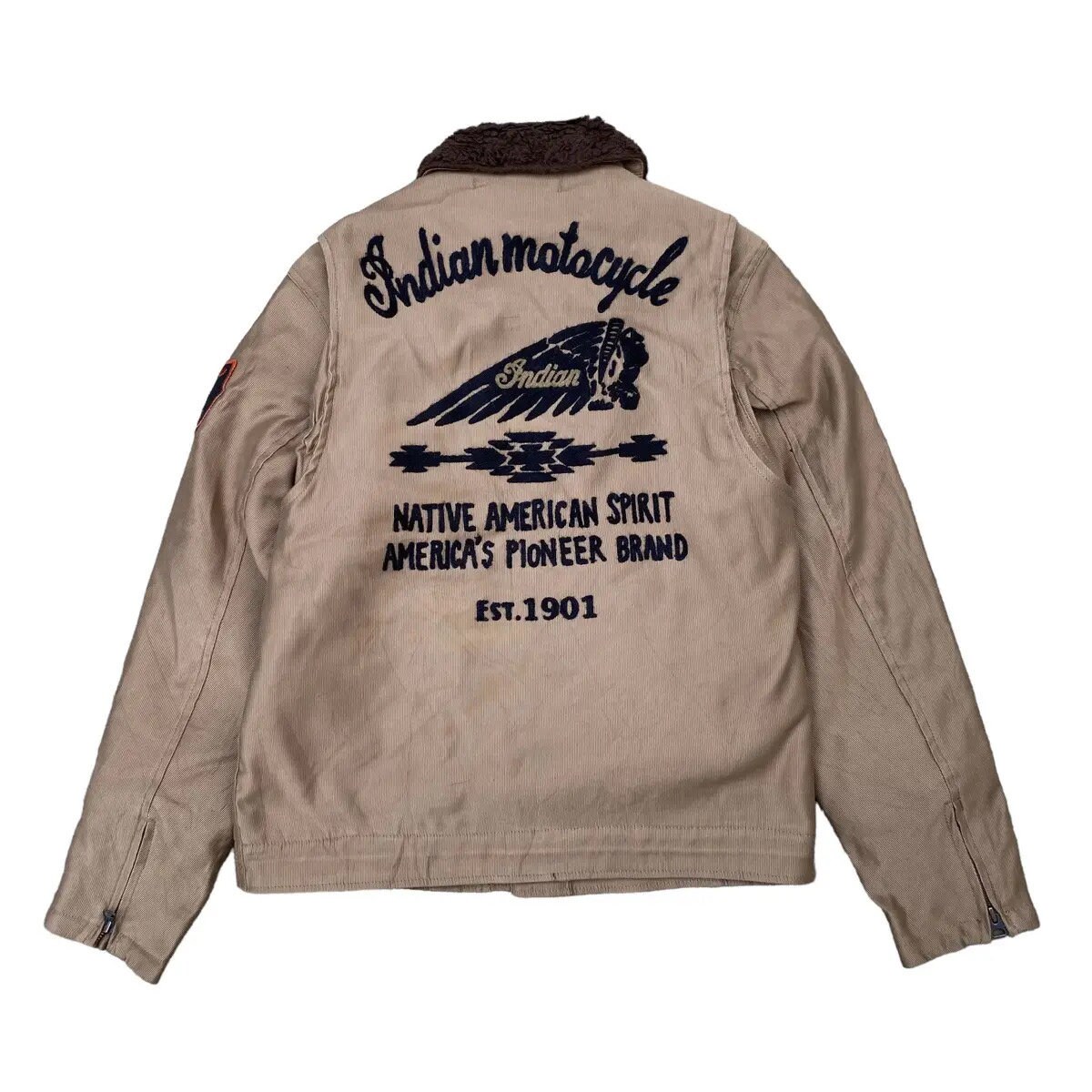 Vintage Indian Motorcycle Native American Spirit Deck Jacket - Etsy